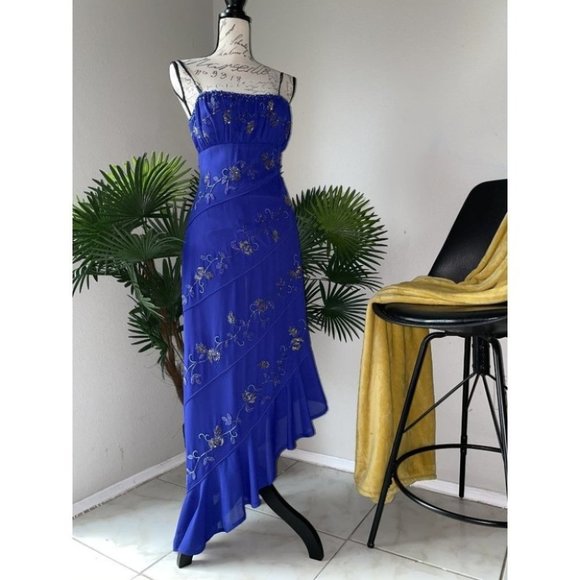 undefined | Dresses | Morgan And Co Strappy Royal Blue Party Dress ...